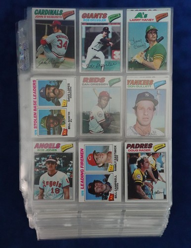 1977 TOPPS BASEBALL PARTIAL SET 450/660 IN PAGES NMMT *357026 | eBay