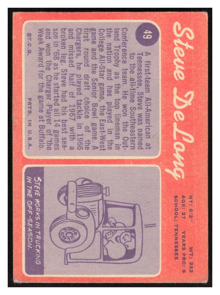 1970 Topps #49 Steve DeLong | eBay