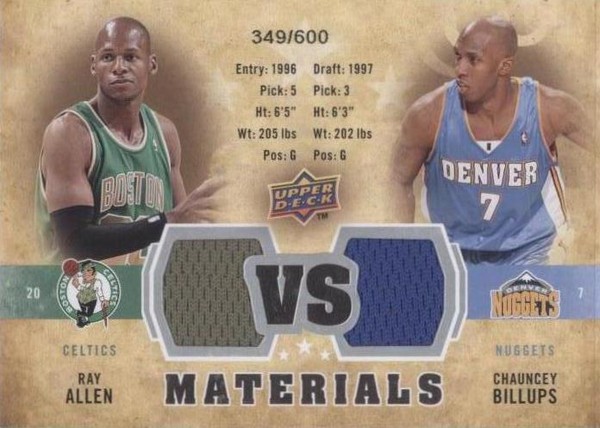 2009-10 Upper Deck - VS Dual Materials #VS-AB Ray Allen, Chauncey ...