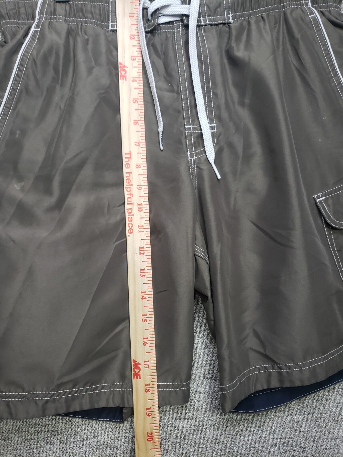 Speedo Mens Swim Trunks Green Embroidered Logo Solid … - Gem