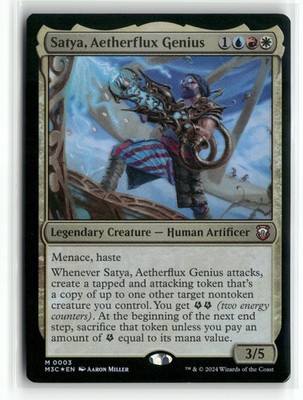 Satya, Aetherflux Genius 0003 Foil Commander: Modern Horizons 3 M3C MTG ...