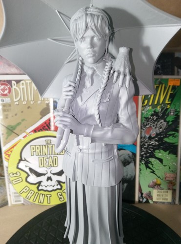 Wednesday Addams 3d printed statue paint yourself | eBay UK