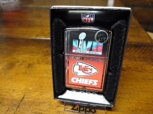 KANSAS CITY CHIEFS SUPER BOWL LIVII 57 CHAMPIONS ZIPPO LIGHTER MINT IN ...