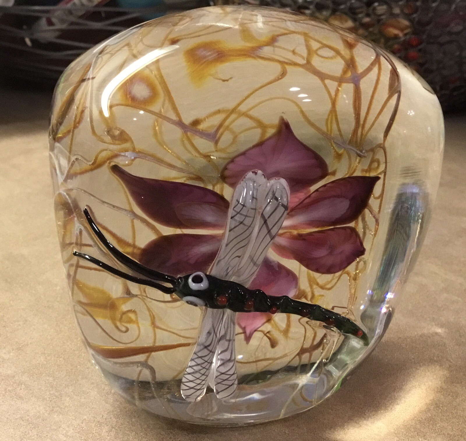 Vandermark Large Paperweight VMGS Glass Studios,Signed,CN03,lamp work ...