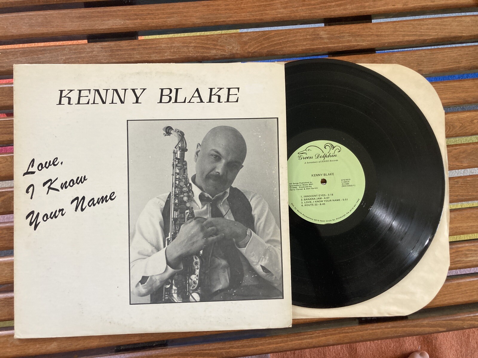 KENNY BLAKE Love I Know Your Name VINYL LP Pittsburgh jazz ‘85 Green ...