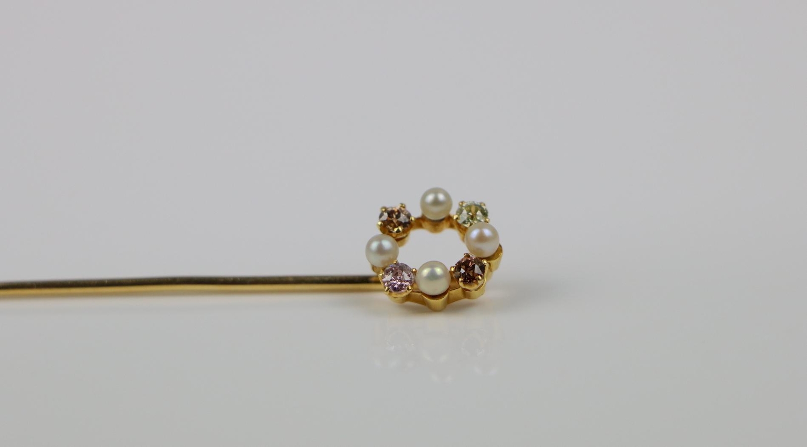 Antique Tiffany & Co 14K Gold GIA Certified Fancy Pin… - Gem