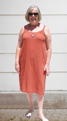 Paper Fig PLUS SIZE Rust 100% Cotton Sleeveless Dress 3 sizes to fit 16 ...