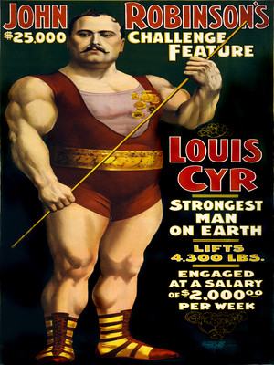 18x24"Decoration Poster.Interior room design art.Louis Cyr.Strongest ...
