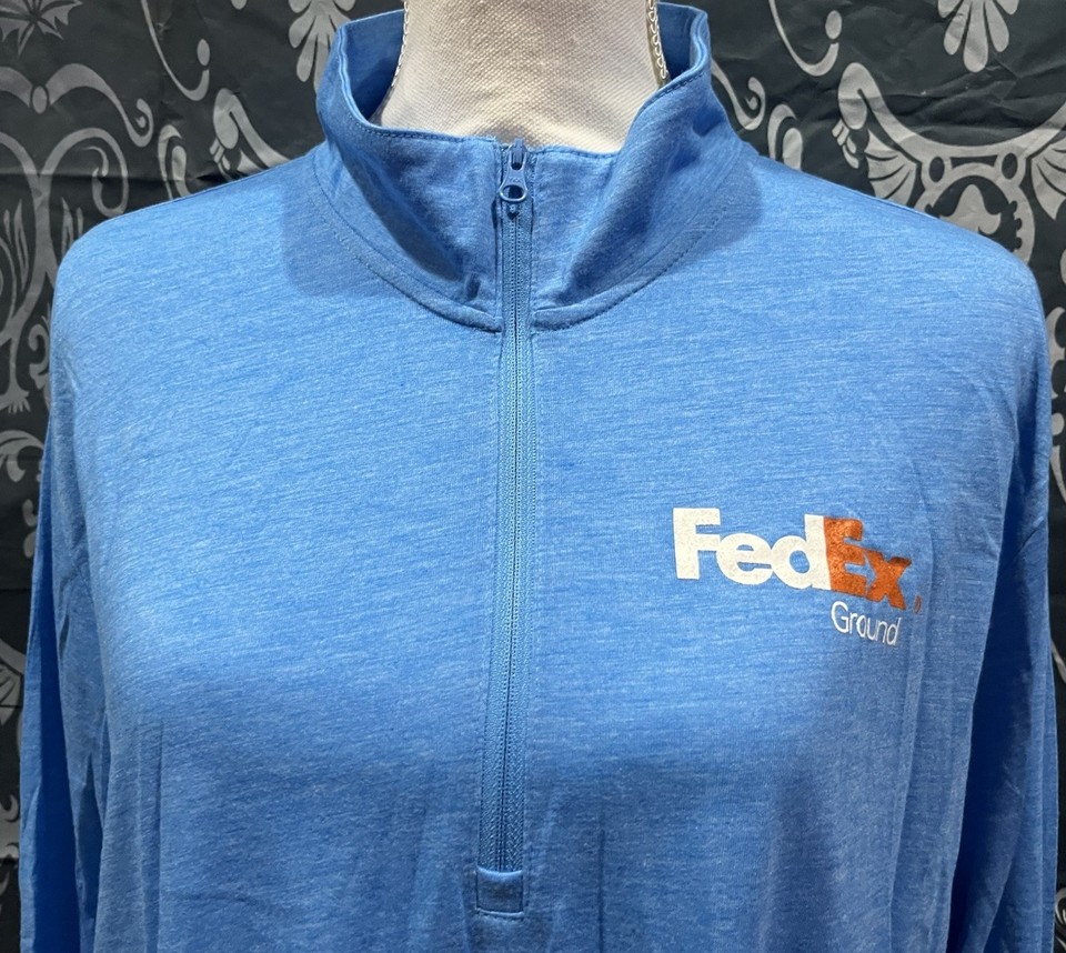 Retired Fedex Game Fan Golf Hiking Pullover Blue Long Sleeved Jacket ...