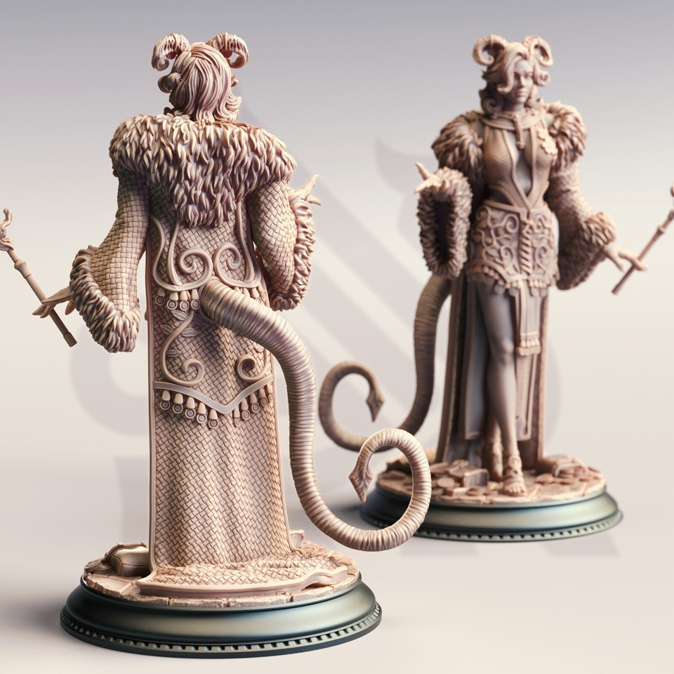 DM Stash Miniatures Tiefling Female Sorceress Wizard Caster DnD D&D ...