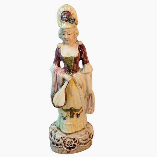 Vintage Victorian Lady Lute Porcelain Figurine Hand Painted Female ...