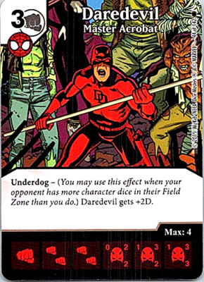 The Amazing Spider-Man Dice Masters Card & Dice #44 Daredevil Master ...