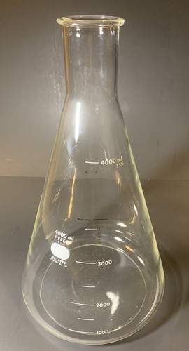 Pyrex 4000ml Glass Erlenmeyer Flask #4980, Heavy Rim | eBay