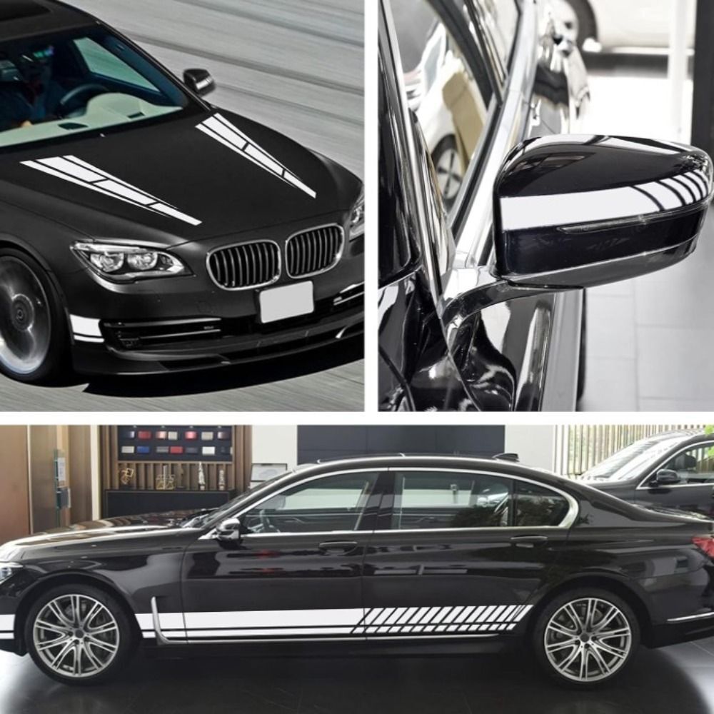 6pcs Size: 11.5*185cm, 12 * 80cm, 2.4*15cm Stripe Car Stickers | eBay ...