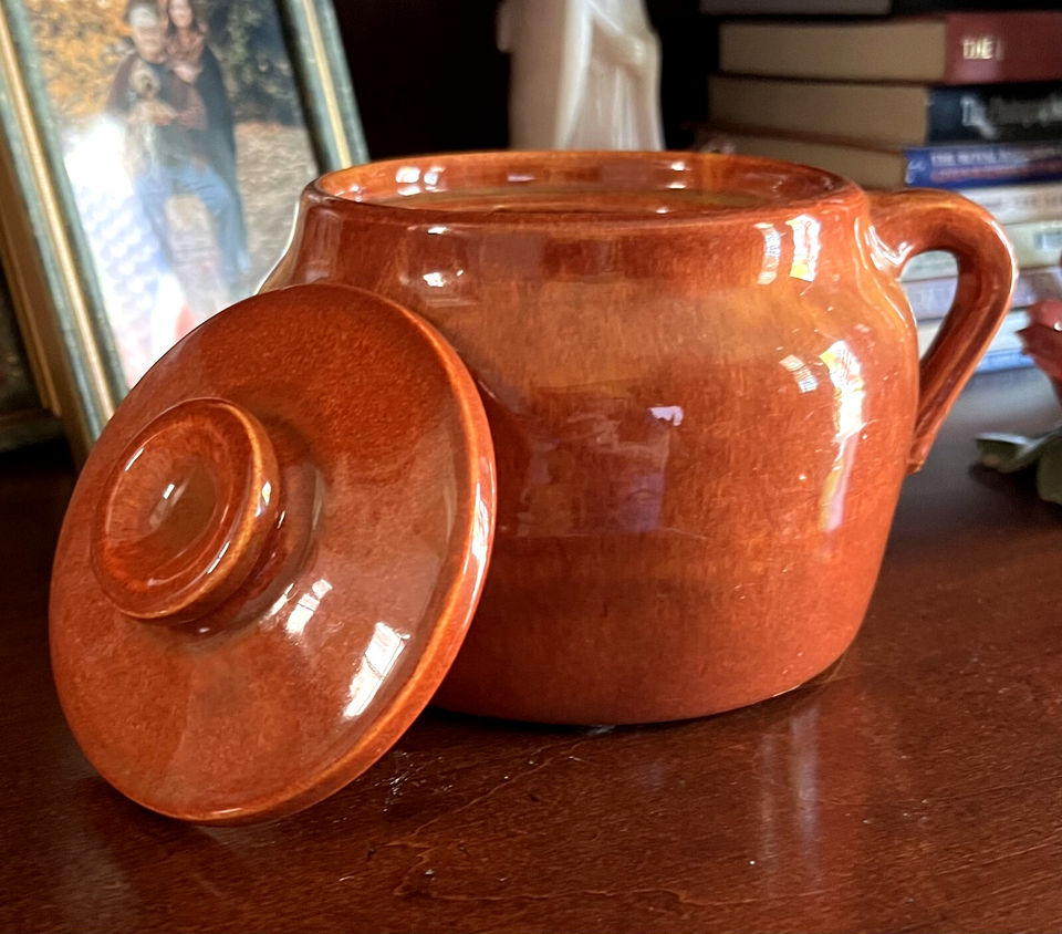 Vintage ceramic bean pot classic early american design beautiful ...