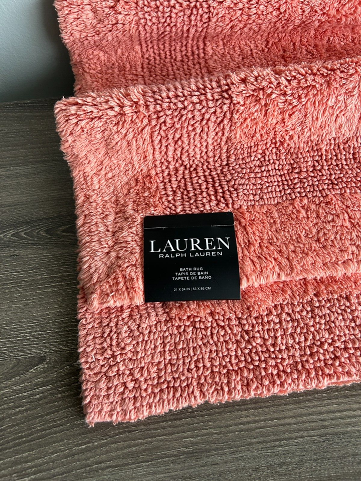LAUREN RALPH LAUREN Bath Rug Reversible -100% COTTON New! | eBay