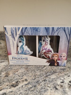 Disney Frozen 2 Elsa & Anna 18 oz. Glasses - 2-Set | eBay