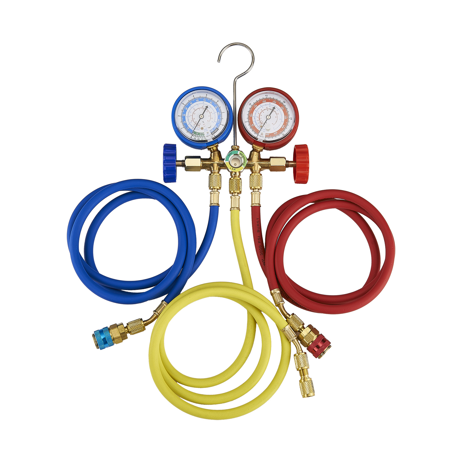 Manifold Gauge Set AC A/C Charging Hose Air Conditioner HVAC Professional Kit US | eBay