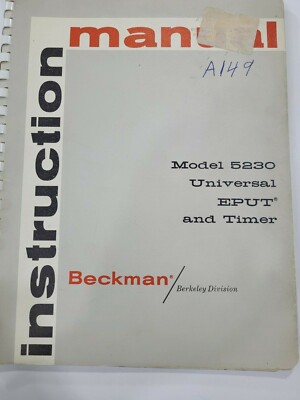 Manuals & Books - Beckman Model