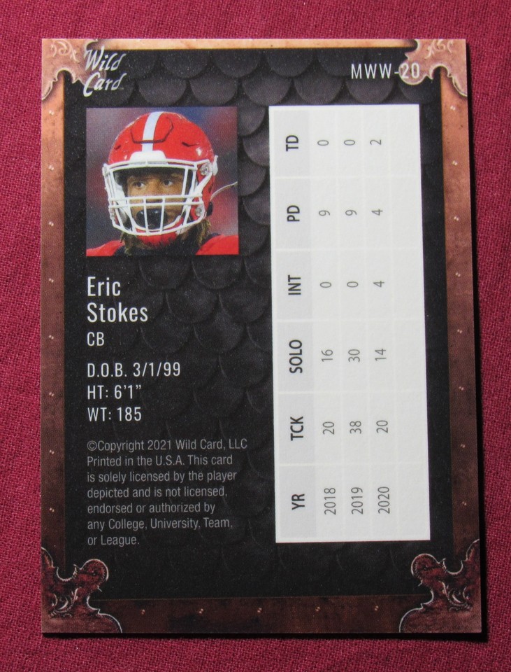2021 Wild Card Matte Black Retail Bronze Weekend Warriors #MWW-20 Eric ...