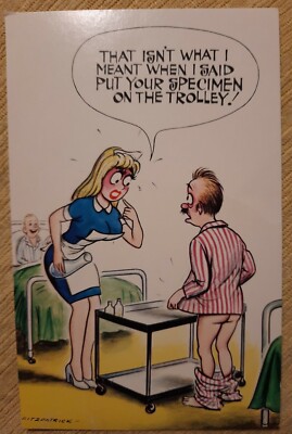 BAMFORTH Comic Saucy Seaside Black Triangle logo Postcard Comic Series ...