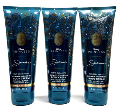 3 BATH & BODY WORKS DISNEY PRINCESS JASMINE BODY CREAM 8 OZ SHEA ...