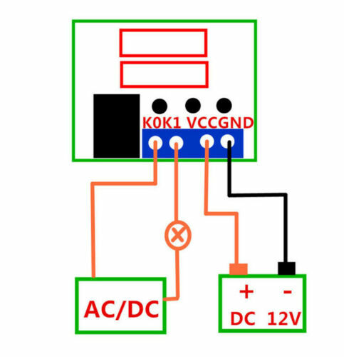 Mini DC 12V 20A Digital Relay Module LED Dual Display Timer Timing ...