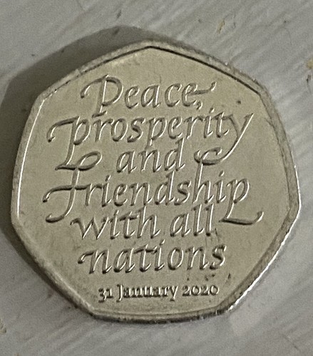 Rare Brexit 50p Coin Peace & Prosperity | eBay UK