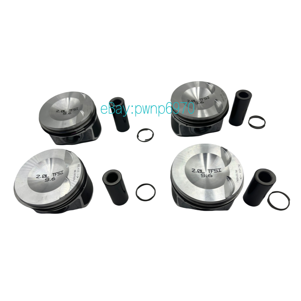 4X UPGRADED 23MM PISTON & RINGS SET 06H107065DM FOR AUDI A5 A4 JETTA 2 ...