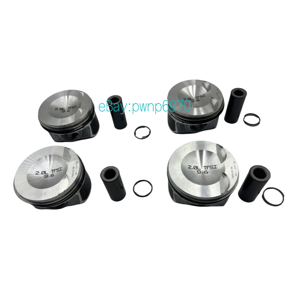 4X UPGRADED 23MM PISTON & RINGS SET 06H107065DM FOR AUDI A5 A4 JETTA 2 ...