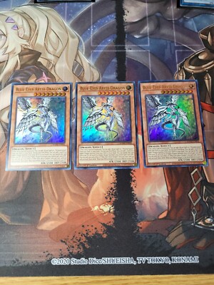 3x Blue-Eyes Abyss Dragon 1st Edition Ultra Rare MAMA-EN056 Yu-Gi-Oh ...