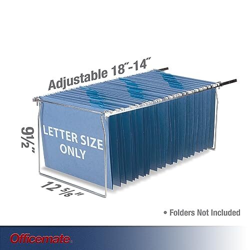 2 Pcs Letter Size Steel Hanging Hang File Folder Frame For File Drawers ...