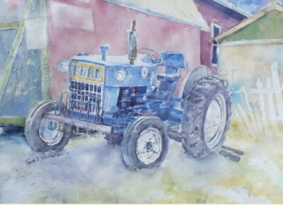 Tom J Whitaker Original Painting Watercolor Ford Tractor Salyersville ...
