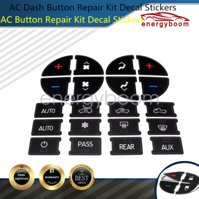 Button Repair Kit Dual Climate Control Decal Stickers For GM SUV Trucks ...