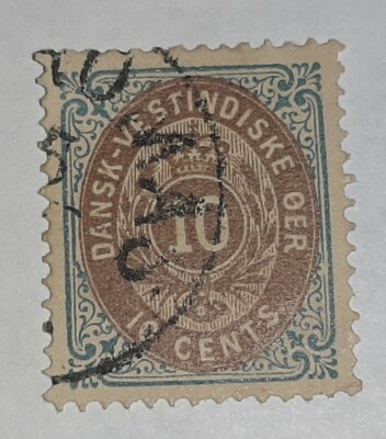 Danish West Indies Stamp #10 - DWI - Denmark - SCV $25 | eBay