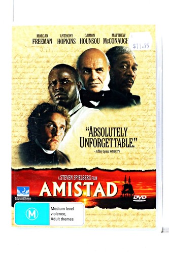 Amistad (DVD, 1997) Morgan Freeman Anthony Hopkins Matthew McConaughy R ...