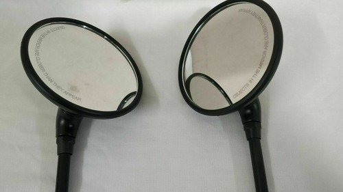 Side Rear View Mirror Set Mat Black Fits Royal Enfield Bullet Classic ...