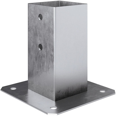Heavy Duty Galvanised Bolt Down Square Post Fence Foot Base Support ...