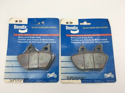 Bendix MR 250 Motorcycle Brake Pads 2 Sets Harley Davidson All 2000 ...