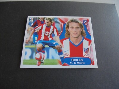 DIEGO FORLAN Atletico de Madrid Liga 2008-09 Este Spanish Card/Sticker ...