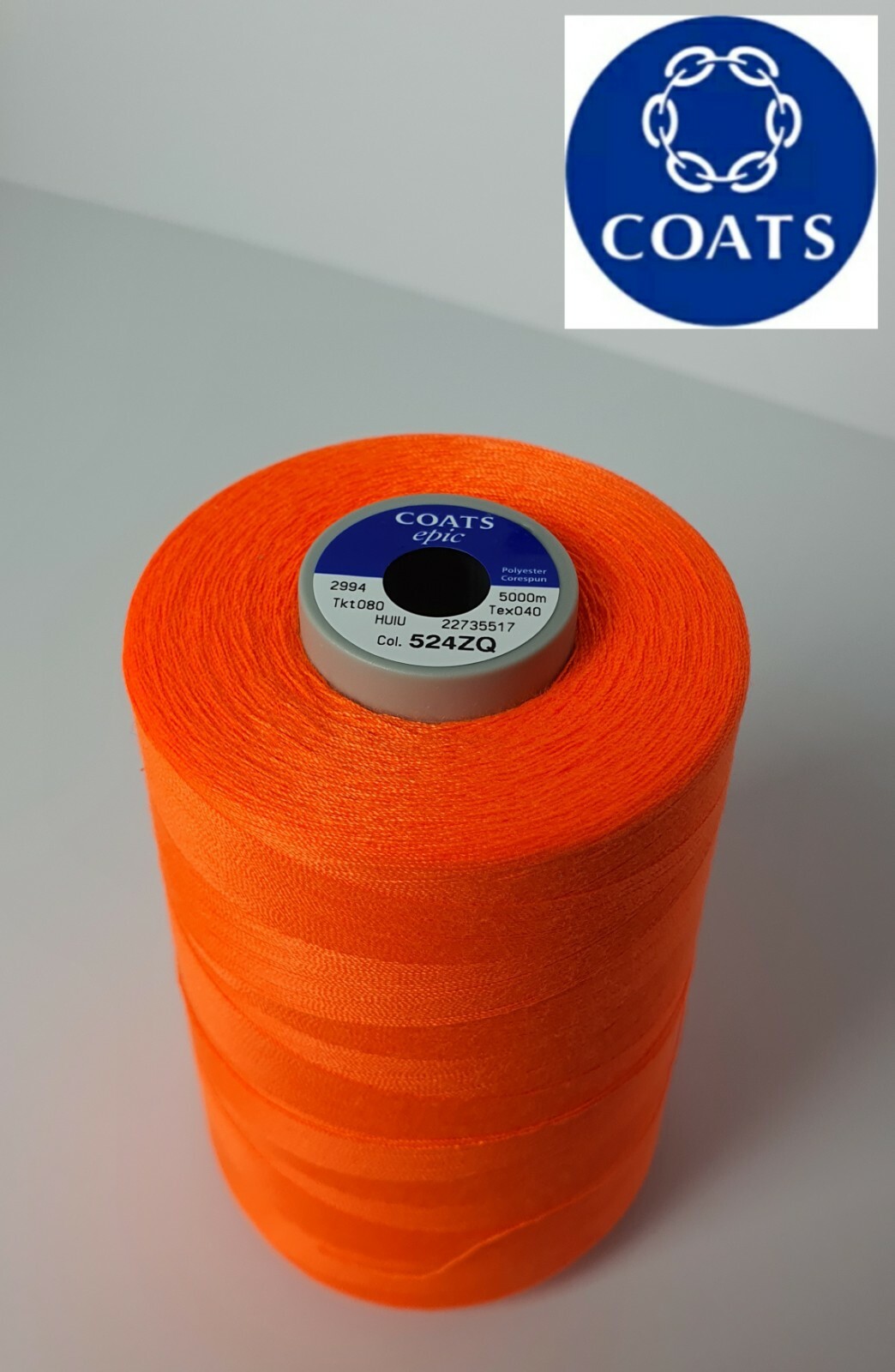 COATS EPIC SEWING THREAD TKT80 5000m CONE SUPERIOR QUALITY POLYESTER ...