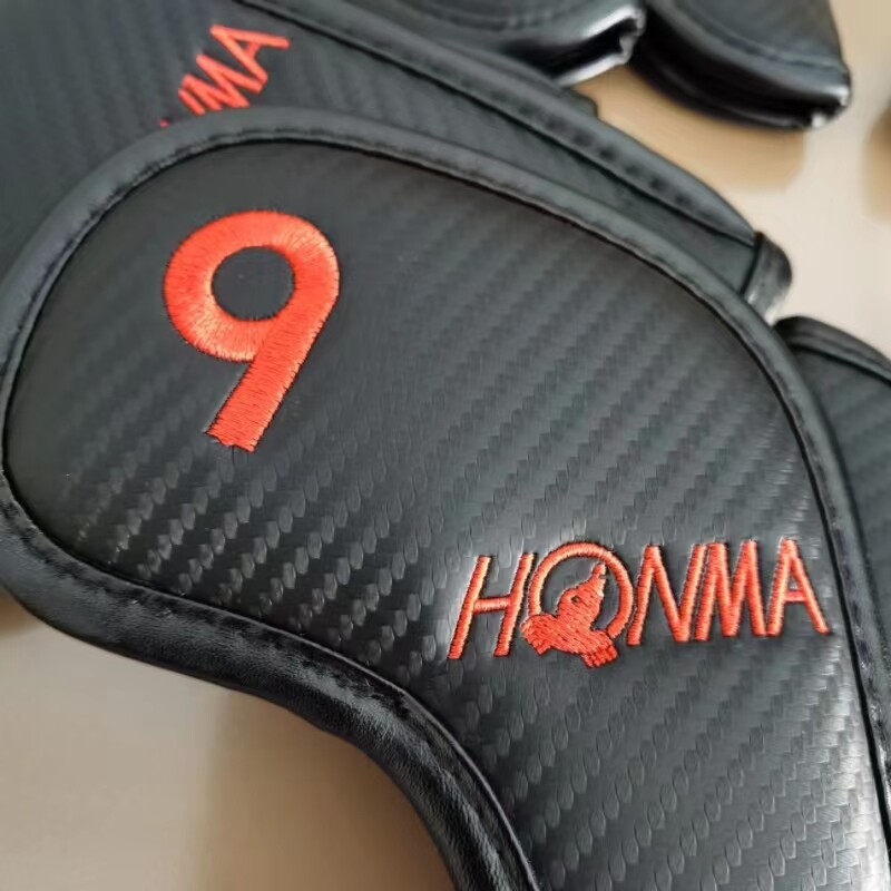 Golf Club Iron 5-11-AS Head Cover Honma Classic Cap Black Carbon 9 ...