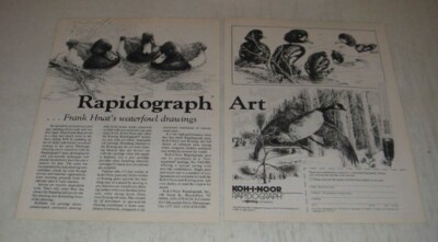 1990 Koh-i-noor Rapidograph Pens Ad - Frank Hnat's waterfowl drawings ...
