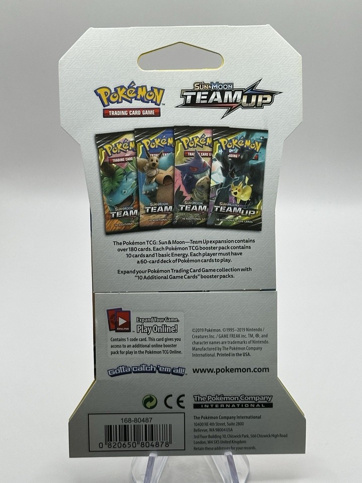 Team Up Sleeved Blister Booster Pack - Factory Sealed Pokemon - Snorlax ...