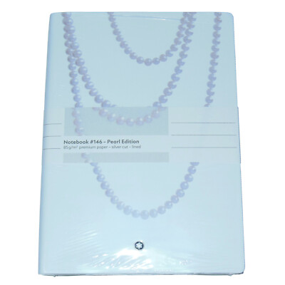 New Montblanc Fine Stationery Pearl Edition White Lined Notebook #146 ...