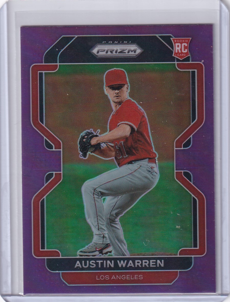 2022 Panini Prizm Austin Warren Rookie Purple Prizm #187 Los Angeles ...