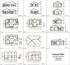 49x30 Feet House Design Plan 15x9 Meter 3 Beds 3 Baths Hip Roof (A4 ...