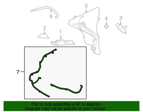 Genuine Jaguar 2009-2011 XF XFR Base Supercharged Headlamp Washer Hose ...