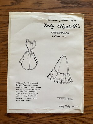 Victorian Corset Cover Drawers lady Elizabeth’s Trousseau Pattern 15 ...