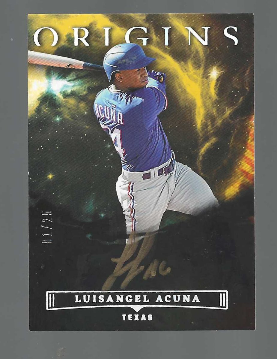 2023 Panini Chronicles Origin GOLD INK Autograph-RC-Luisangel Acuna ...